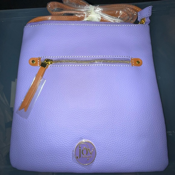 Joy Mangano | Bags | Joy Mangano Lavender Leather Crossbody Bag With ...